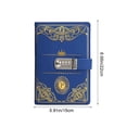 Kumdkdwn Vintage Locking Journal Notebook with 3-Digit Combination Lock ...