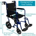 Vive Lightweight Foldable Transport Wheelchair with Handbrakes, Black ...
