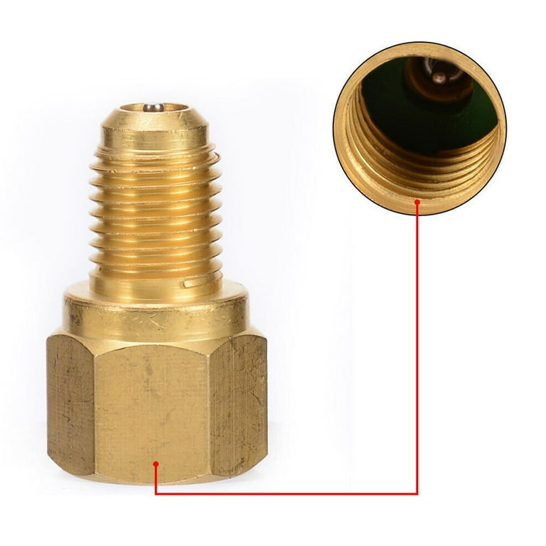 2PCS R12 To R134a 1/4 Female Flare 1/2 Acme Male Valve, 44% OFF