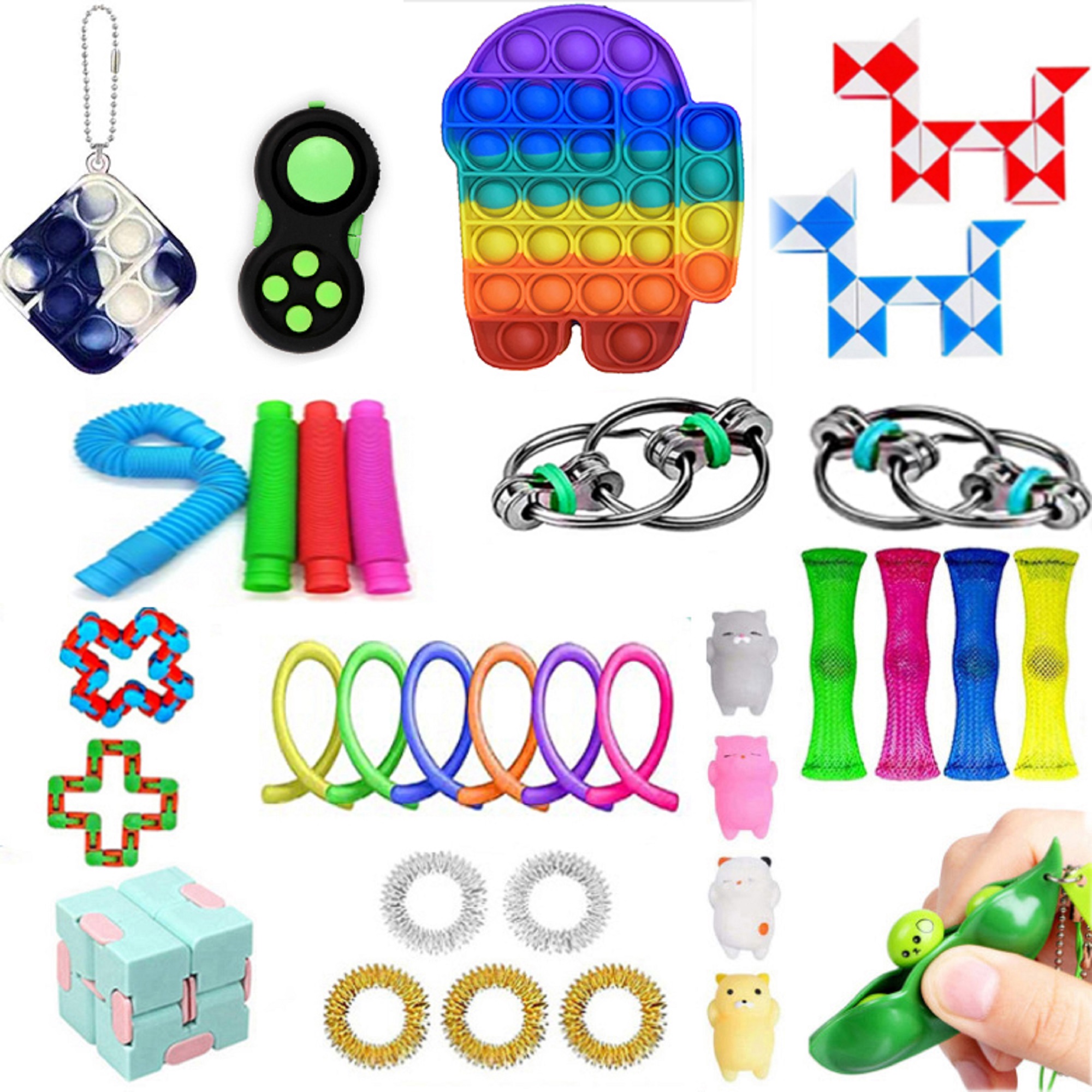 Emmababy Fidget Toys Set, Relieve Stress and Anxiety Toys Bundle for ...