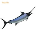 "Liffy 36"" Large Blue Metal Marlin Fish Wall Decor - Stylish Outdoor ...