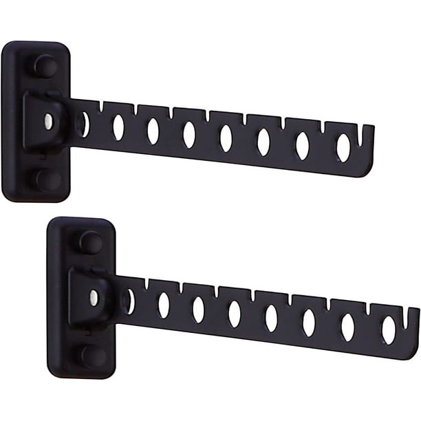 2 Pcs Folding Wall Mounted Clothes Hanger Rack with Swing Arm Stainless ...