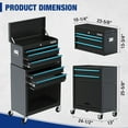 WORKPRO 24.5 inch 5-Drawer Rolling Tool Chest, Sliding Metal Drawer ...