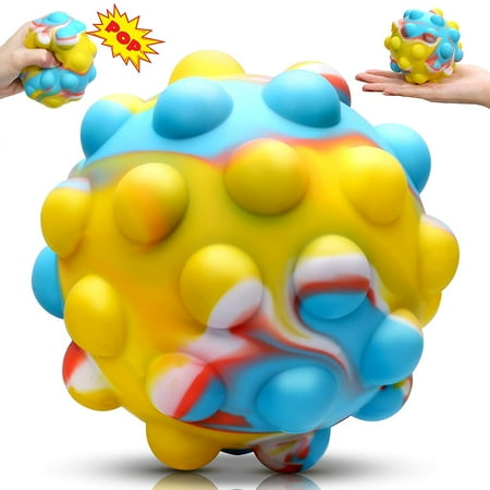 2 Pack Pop Stress Balls Fidget Toys, Fidget Ball Pop Squeeze Ball, Push ...