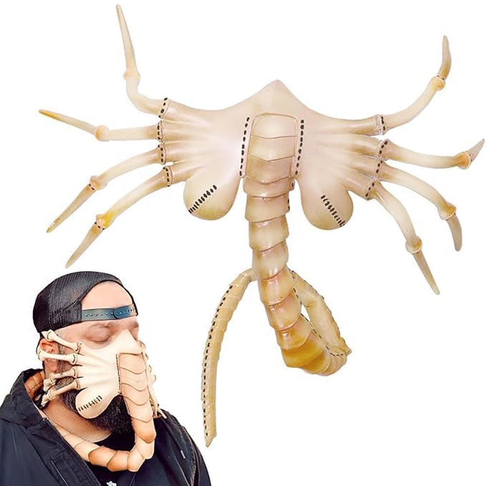 Fiesta Cosplay Prop Alien Face Hugger Horror Half Cover Látex | Walmart ...