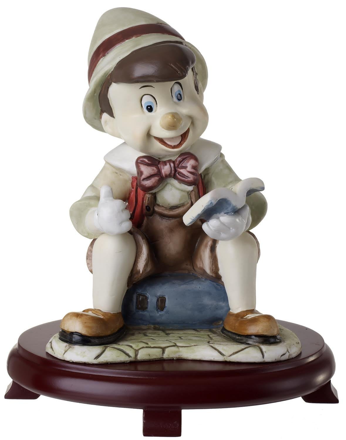 Replica Of Pinocchio Figurine, Ceramic, On Cherry Wood Base - Walmart.com