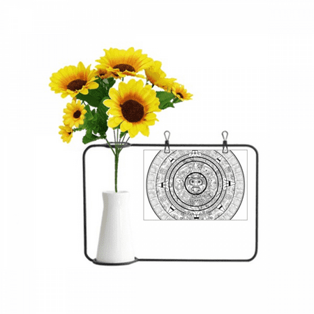 Ancient Egypt Pharaoh Pattern Artificial Sunflower Vases Bottle ...