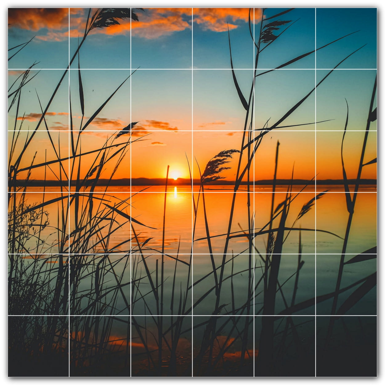 Picture-Tiles.com: Sunset Ceramic Tile Wall Mural WAL500988-66XL. 72"W ...