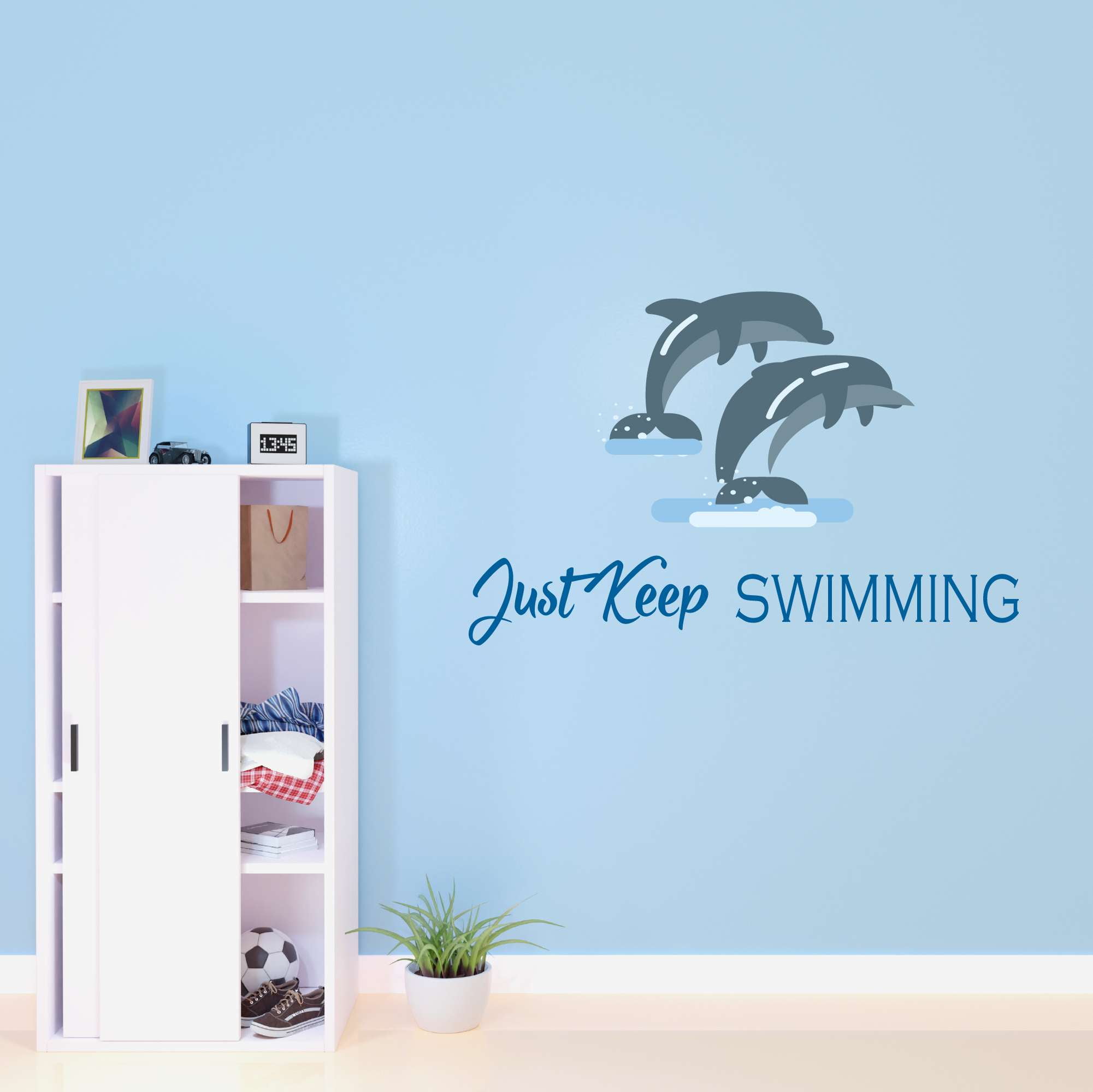 Children Just Swimming Cute Animal Wall Decal Decoration Swimming ...