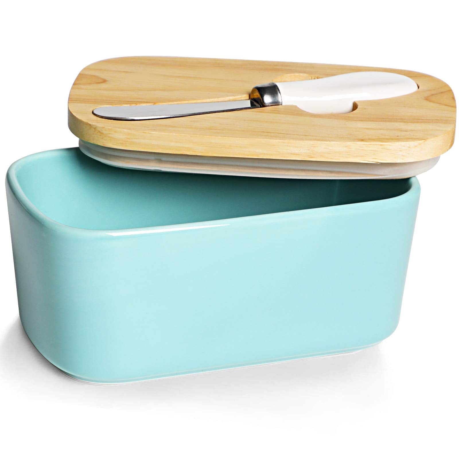 Butter Dish - Large Ceramics Butter Holder with Silicone Sealing ...