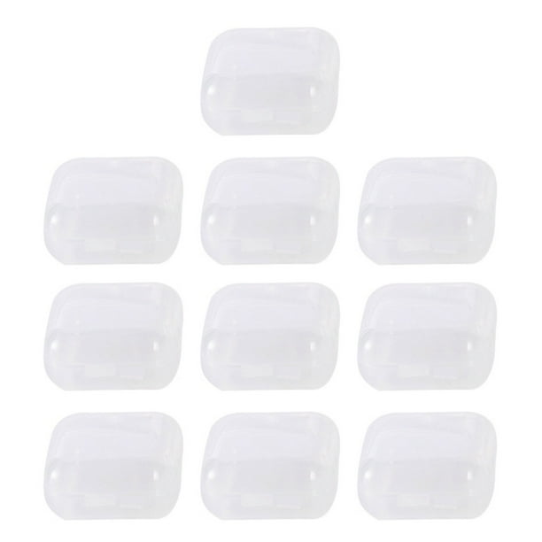 10Pcs Empty Hinged Boxes for Beads Mini Clear Plastic Storage ...