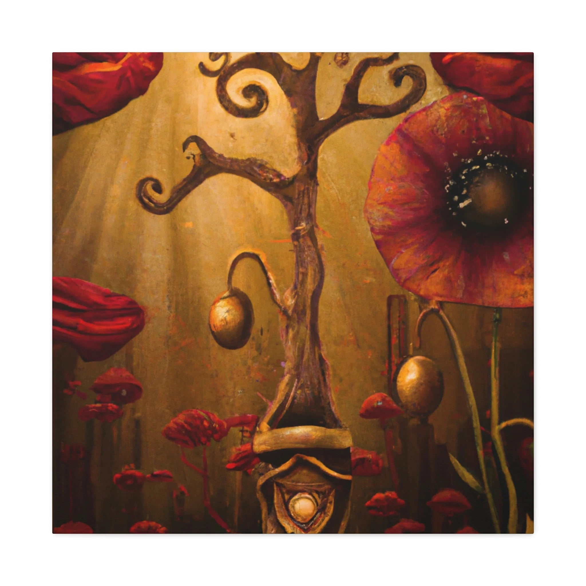 Poppy in Steampunk Gloom - Canvas - Walmart.com