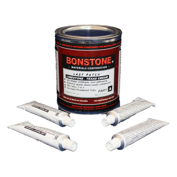 Bonstone Last Patch Limestone Repair Texas Cream Quart Size with 4 ...