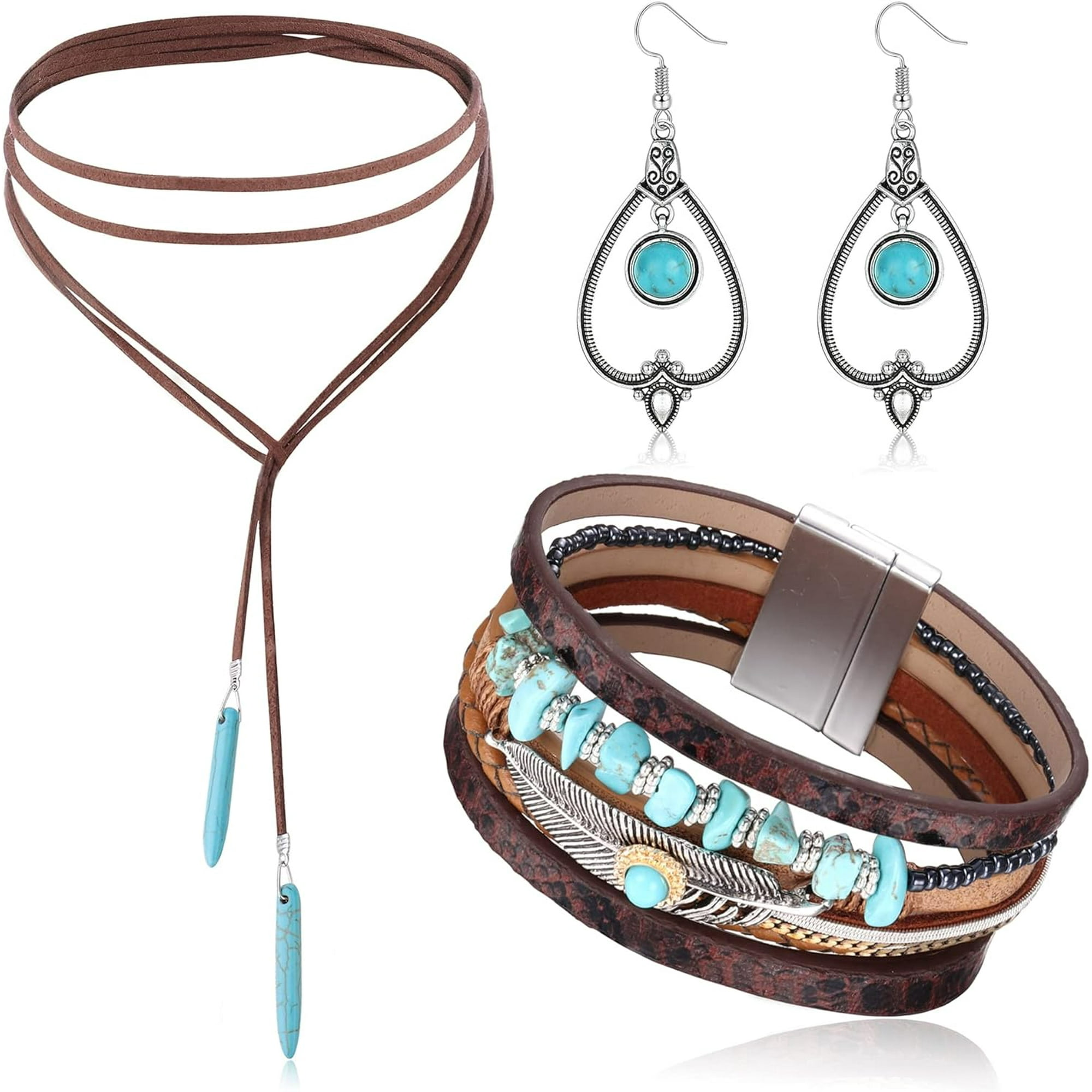 Click here for Surjde 3 Pieces Western Jewelry For Women Bohemian... prices