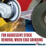 Tiger Paw Coated Abrasive Flap Discs,4 1/2",80 Grit,7/8 Arbor,Phenolic ...