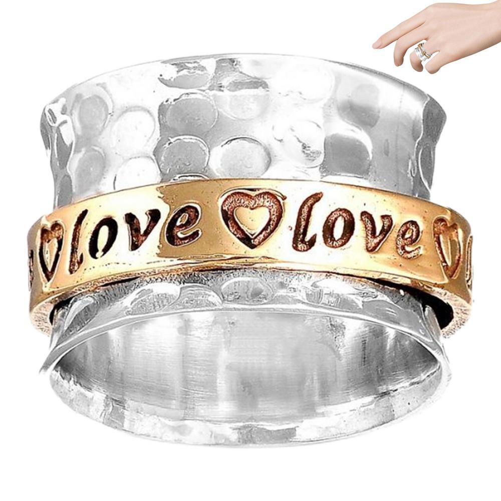 Tohuu Love Ring Anxiety Rings For Women Size 5-10 European Style ...