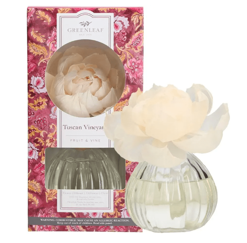 GREENLEAF Flower Diffuser - Diffuses 30 Days - Made in The USA - Tuscan ...