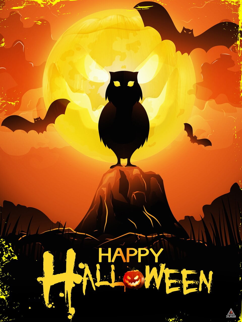 Happy Halloween Poster Wall Art Decoration (18x24) - Walmart.com ...