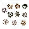 Royal Kraft Clay Printing Stamps Arty Crafty Small Floral Wooden Blocks ...