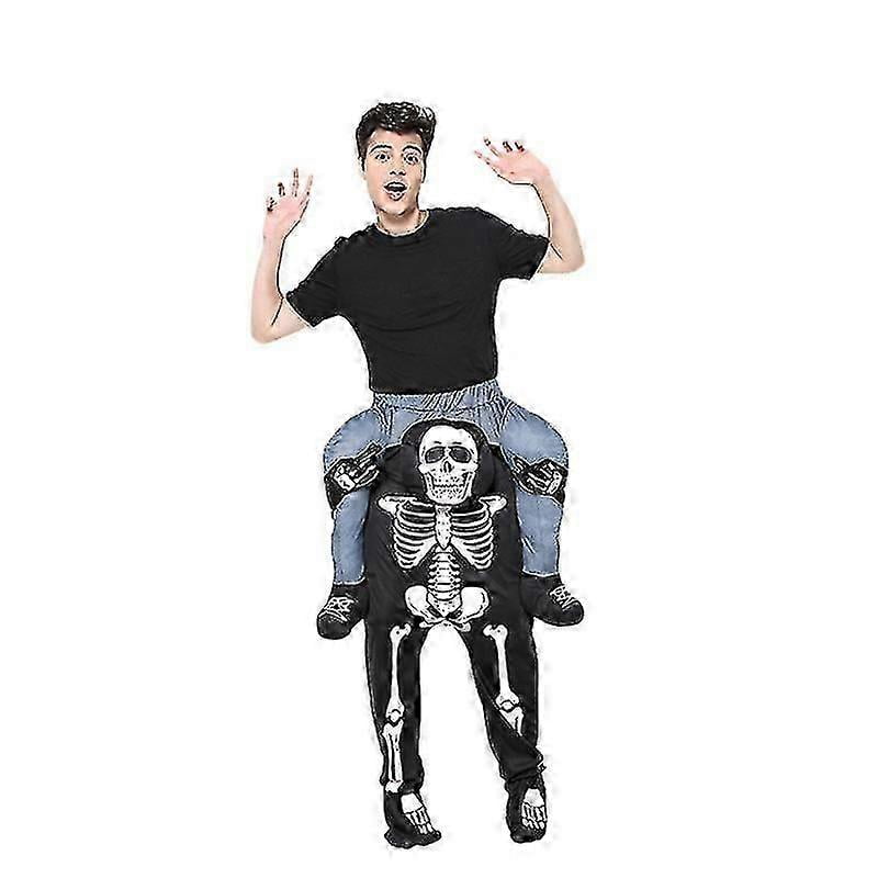 Adults Halloween Inflatable Skeleton Back Carry Costume Cosplay ...