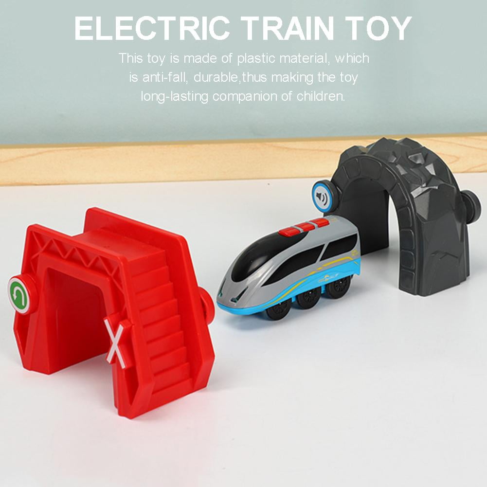 Buy Premium Wooden Train Set Toy Battery Powered Model Train Set ...