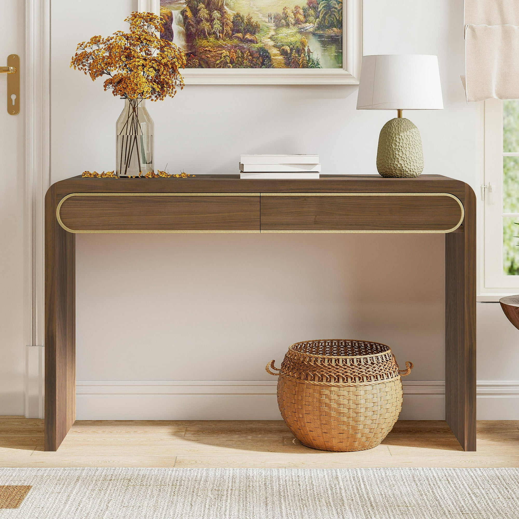 Click here for Noble House Luxury Wood Console Table With Drawer... prices
