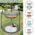 AGIUFGS Two-tier Hanging Bird Feeder, Festive Holiday Designs, for Home ...