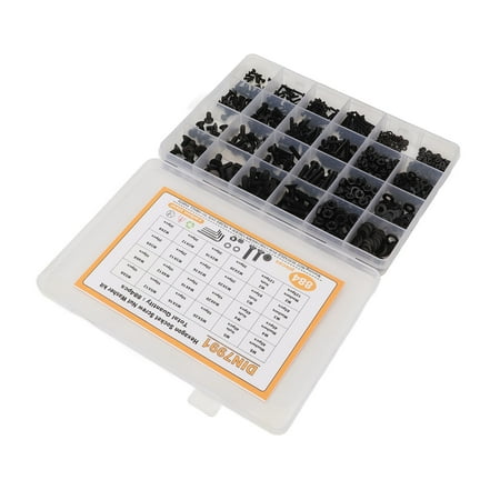 Black Socket Screw Nut Washer Kit, Corrosion Resistance Easy To Carry ...