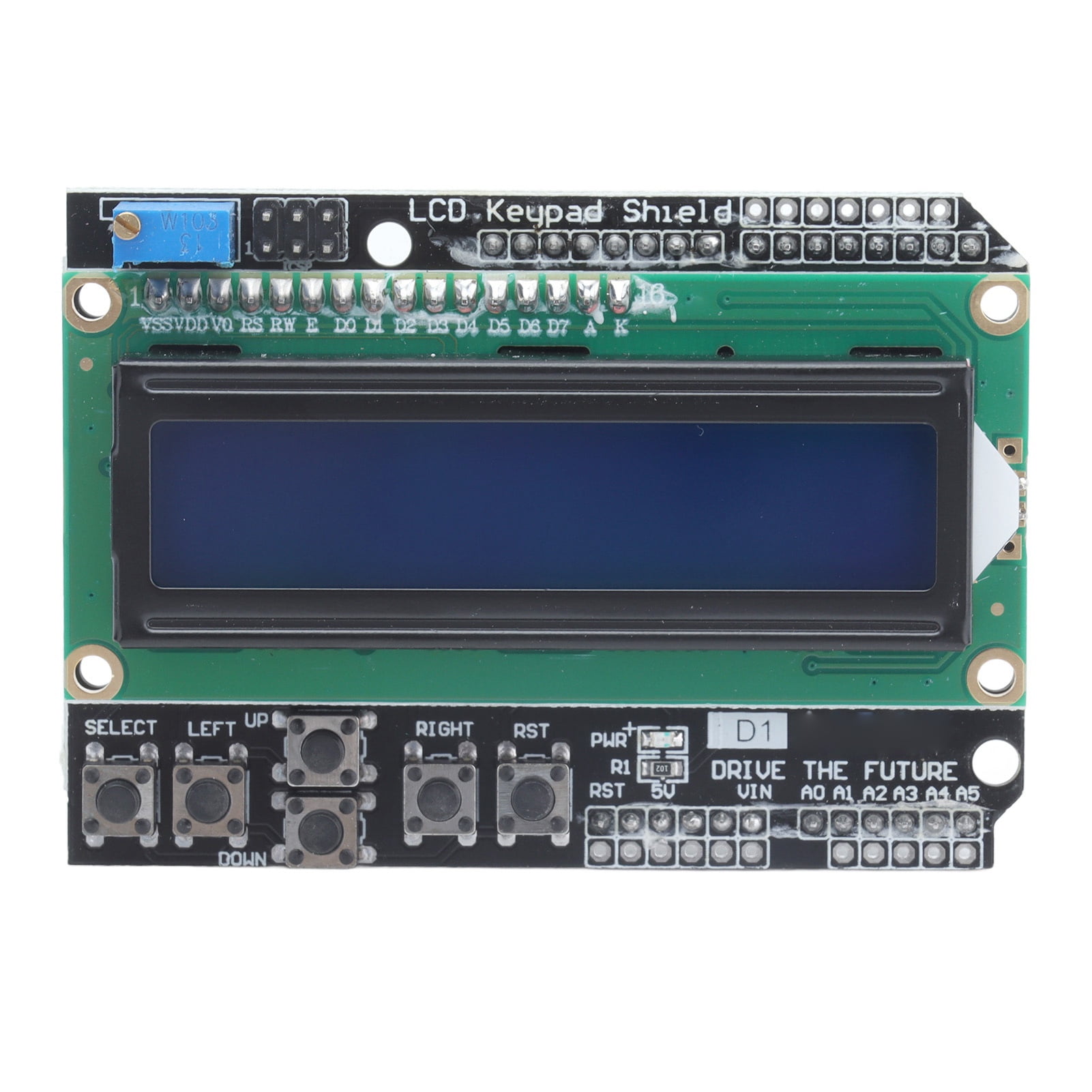 LCD1602 Expansion Board, Multifunction 16x2 LCD Keypad Module PCB For ...