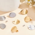 8Pcs 2 Colors 304 Stainless Steel Stud Earring Findings with Loop ...