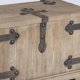 Household Essentials Victorian Storage Trunk with Metal Hinge Accents ...