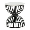 SAFAVIEH Tissaia Modern Marble Round End Table, White Marble/Black - Walmart.com
