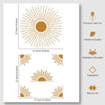 2Pcs Sun Ray Painting Stencil Drawing Template on Wood Canvas Paper ...