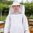 Breathable Beekeeping Suit Half Body, 3D Mesh Bee Keeping Jacket with ...