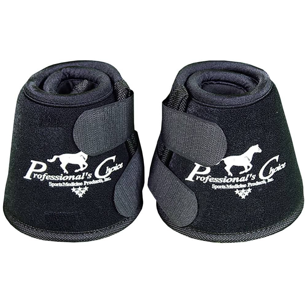 Black Small Professional Choice Quick Wrap Hoof Soft Horse Bell Boot ...