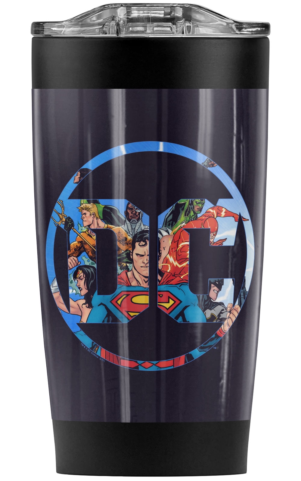 Justice League Dc Comics Logo Stainless Steel Tumbler 20 oz Coffee ...