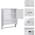 Clean White Particle Board Over-the-Toilet Storage Cabinet with ...