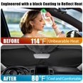 Car Windshield Sun Shade, 59x27.5in Foldable Automotive Sun Visor with ...