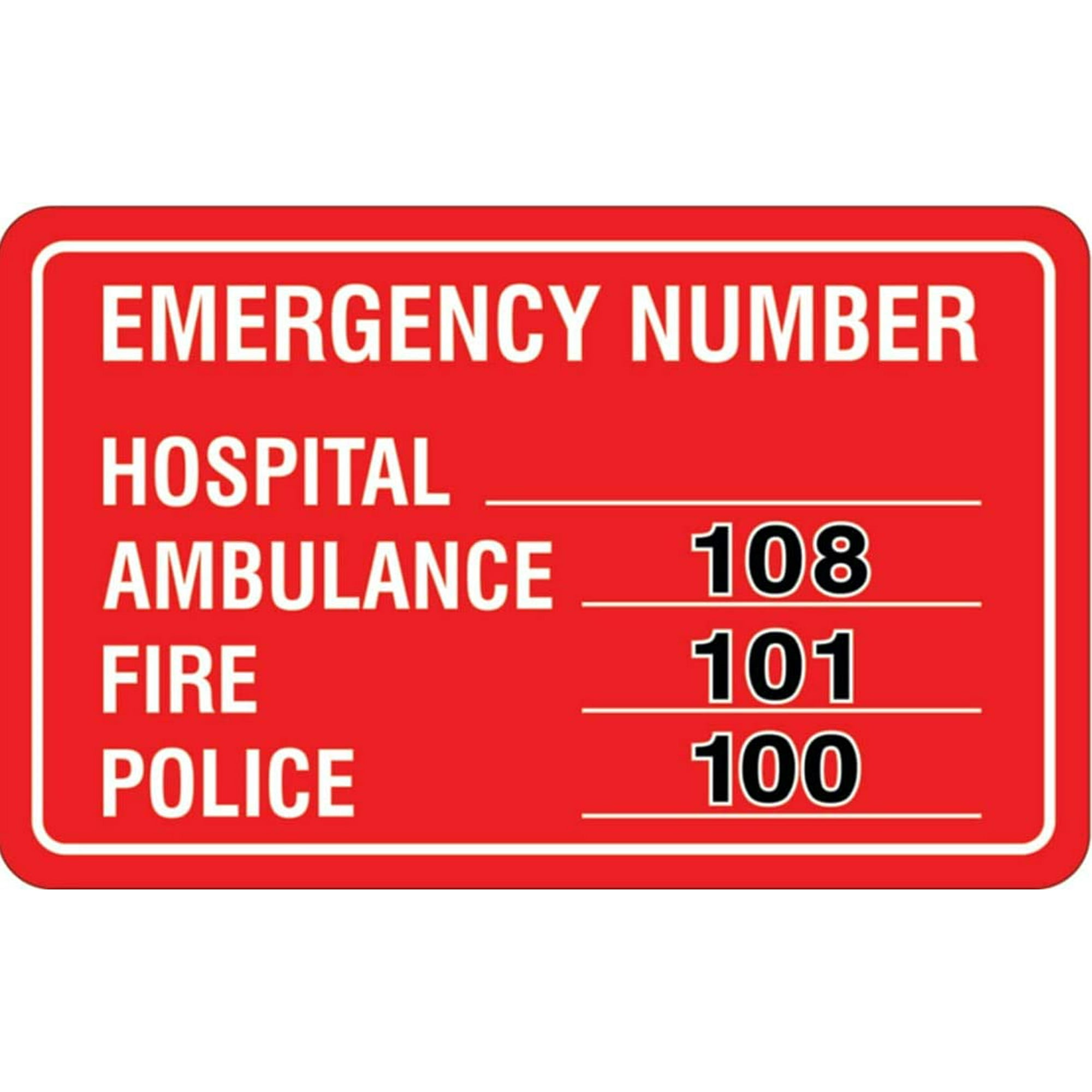 Emergency Information Signs