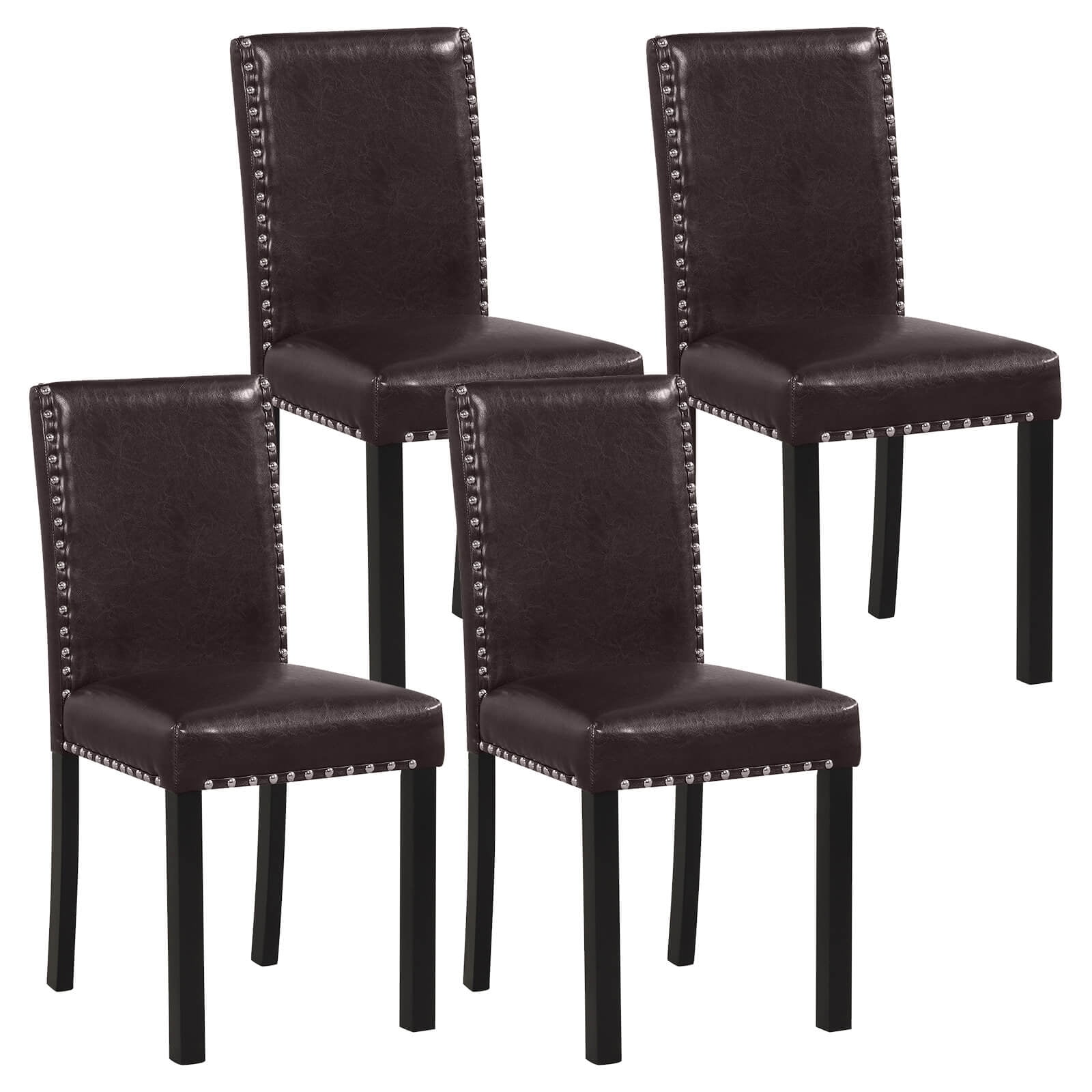 Click here for Costway Dining Chair Set Of 4 With Wood Legs  Nail... prices