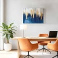 Abstract Color Block Canvas Print Wall Art, Navy Block Impressionist ...