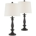 Regency Hill, Rustic Traditional Table Lamps, 26" High, Set of 2 ...