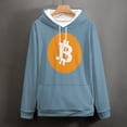 Bitcoin Logo Hoodies for Men Women, Pullover Hoodie with Kangaroo ...