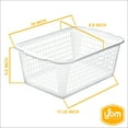 YBM Home Large Rectangle Organizing Plastic Storage Basket with Handle ...