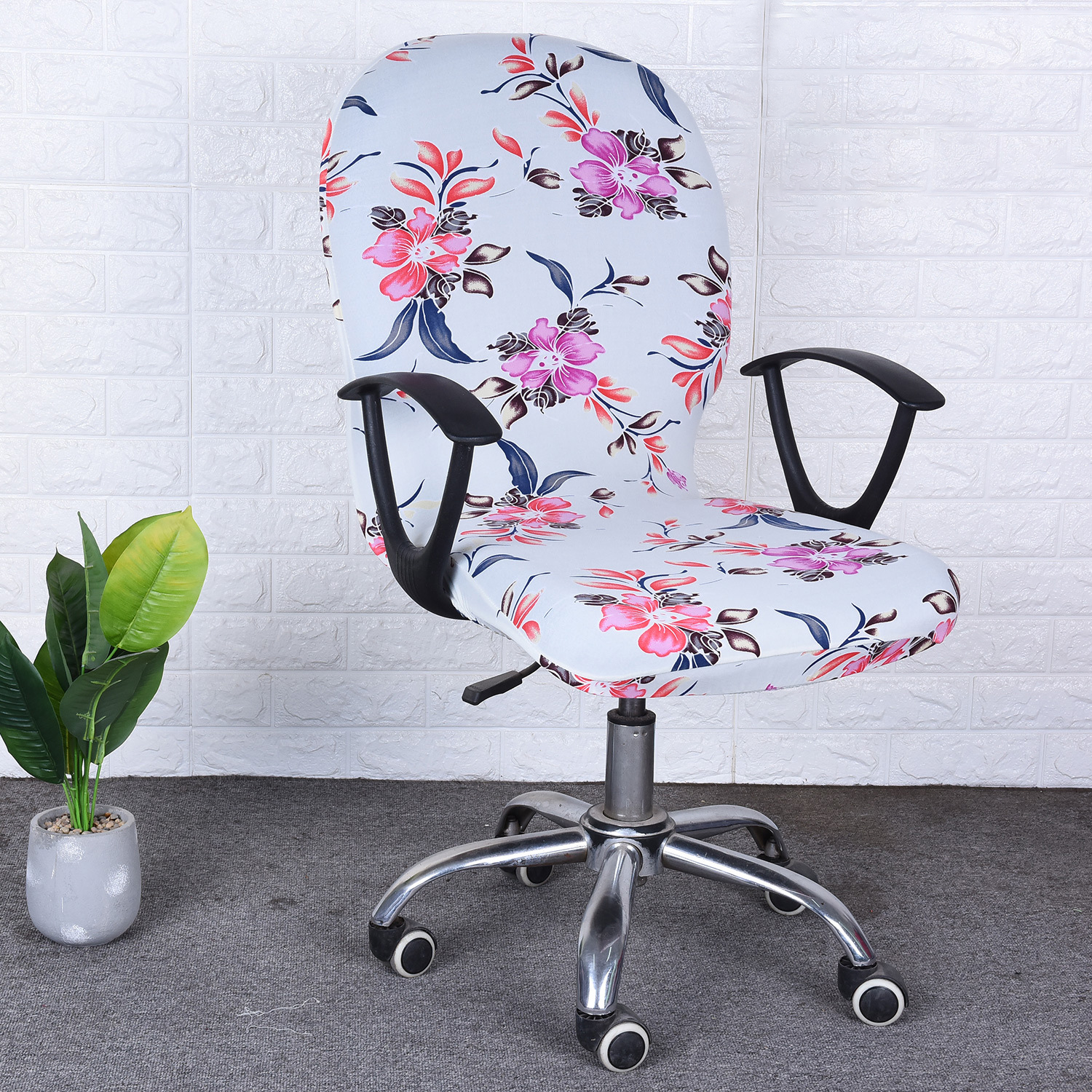 Swivel Chair Cover Stretchable Removable Computer Office Washable ...
