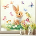 Happy Easter Bunny Window Clings 1 Sheet, Rabbit Chick Eggs Flower Wall ...