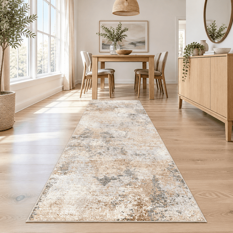 3x10 Ft Long Hallway Runner Rug - Non-slip Washable Kitchen Floor With ...