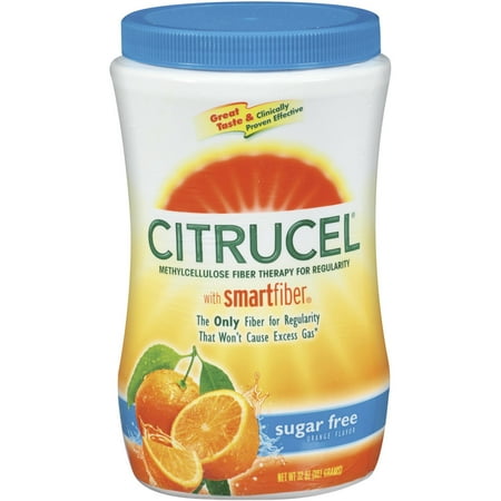 Citrucel Sugar Free Methylcellulose Fiber Supplement Powder, Orange ...