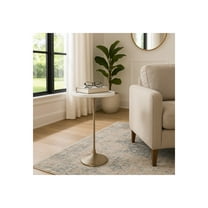 Contemporary End and Side Table with Marble Top for Home Decor - Small ...