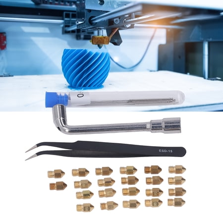 3D Printer Nozzles Set MK8 Extruder Nozzle Kit Brass Nozzles Extruder ...